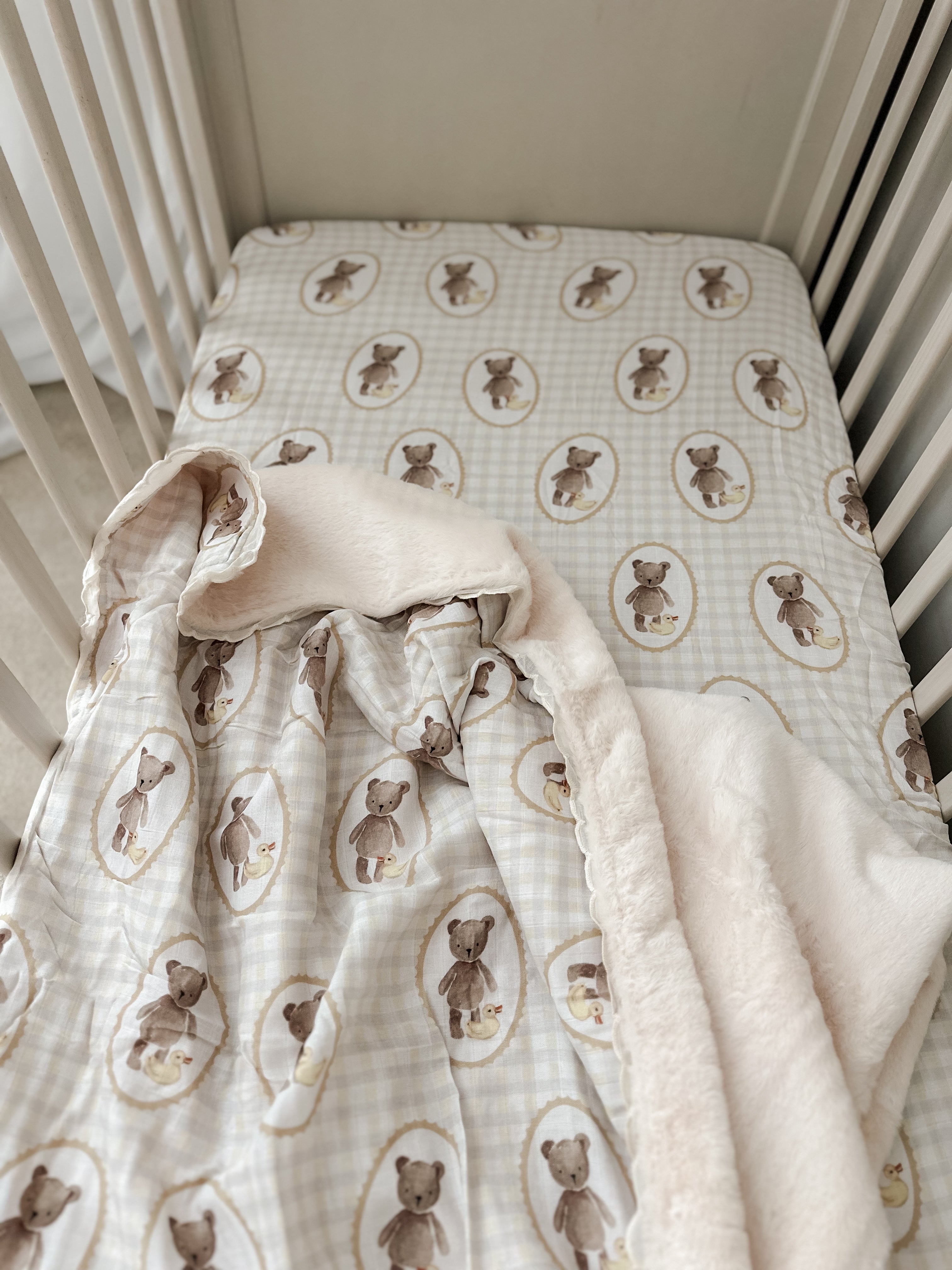 Ted & Duck Fur Lined Cot Blanket – Pop Ya Tot
